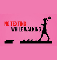 No texting while driving campaign Royalty Free Vector Image