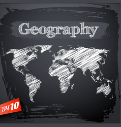 Earth day poster school blackboard with color Vector Image