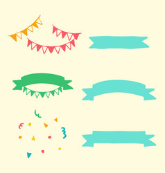 Set of birthday party elements Royalty Free Vector Image