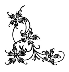 Floral corner Royalty Free Vector Image - VectorStock