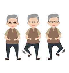 Seated march posture exercise Royalty Free Vector Image