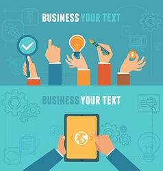 Business icons in outline style Royalty Free Vector Image