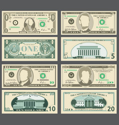 Cartoon money isolated on white background Vector Image
