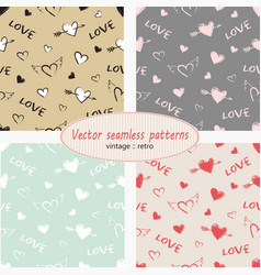 Red paper love heart with hand drawn wings and Vector Image