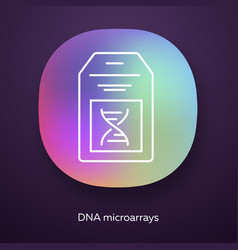 Dna microarray app icon chip microscopic Vector Image