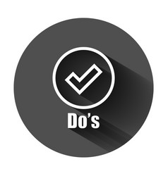Dos and donts sign icon in transparent style like Vector Image