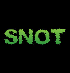 Booger abc green slime letters snot font snivel Vector Image