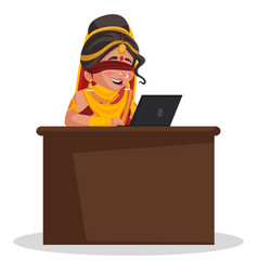 Gandhari cartoon character Royalty Free Vector Image