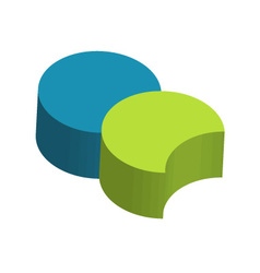 3d objects for use as logo or design element Vector Image