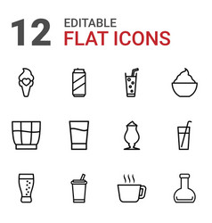 12 refreshment icons Royalty Free Vector Image