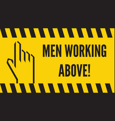 Men at work sign isolated on white background Vector Image