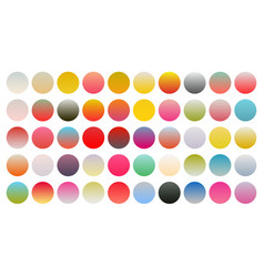 Set 21 colorful gradient buttons on dark Vector Image