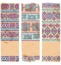 Tribal vintage ethnic pattern set Royalty Free Vector Image