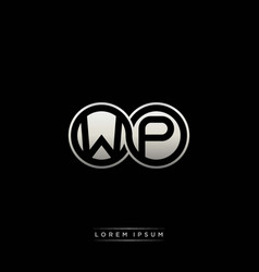 Wp logo monogram design template Royalty Free Vector Image