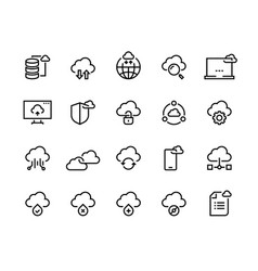 Cloud computing icons Royalty Free Vector Image