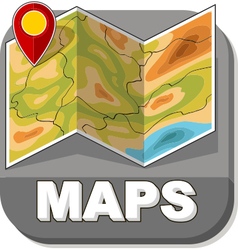 Basic generic geographical map part Royalty Free Vector