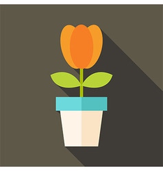 Tulips in a pot Royalty Free Vector Image - VectorStock