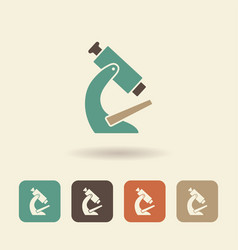 Simple Flat Icon Microscope Royalty Free Vector Image