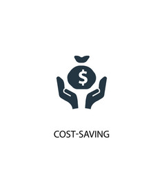 Cost-saving concept 2 colored icon simple blue Vector Image