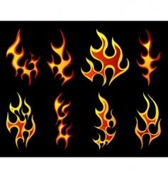 Fire patterns set Royalty Free Vector Image - VectorStock
