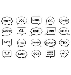 White speech bubbles icon set Royalty Free Vector Image