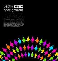 Background template with colorful people Vector Image
