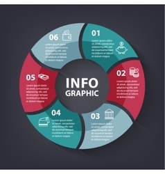 Colorful loop infographic template Royalty Free Vector Image