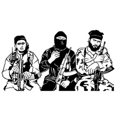Sitting Terrorist Royalty Free Vector Image - VectorStock