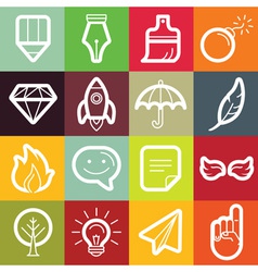 Set of design elements and logo symbols Royalty Free Vector
