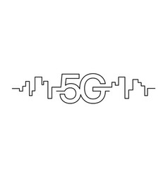 5g fifth generation fast speed telecom technology Vector Image