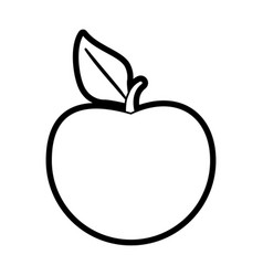 Apple Uncolored Vector Images (41)