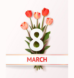 Happy womens day march 8 greeting card Royalty Free Vector