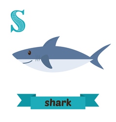 Set of sea creatures Cute cartoon animals Vector Image