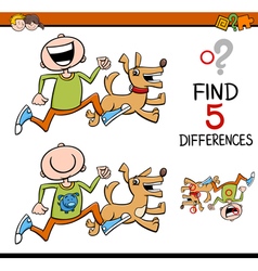Preschool differences activity task Royalty Free Vector