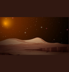 Space planet landscape scene Royalty Free Vector Image