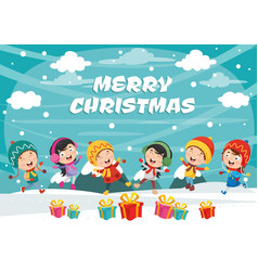Kid giving gift Royalty Free Vector Image - VectorStock