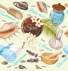 Seamless spa pattern Royalty Free Vector Image
