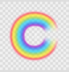 Realistic detailed 3d rainbow on a transparent Vector Image