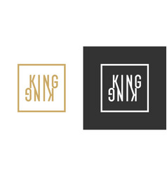 Real king lettering phrase with crown on white Vector Image