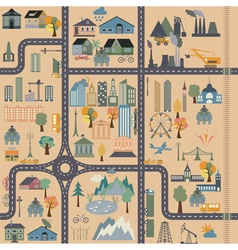 City map generator City map example Elements for Vector Image
