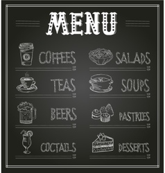 Chalkboard Breakfast Menu Royalty Free Vector Image