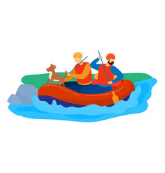 Children rafting Royalty Free Vector Image - VectorStock