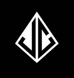 Jc logo monogram with shield shape designs Vector Image