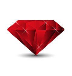 Diamond isolated on white Royalty Free Vector Image