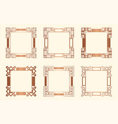 Art deco frames set Royalty Free Vector Image - VectorStock