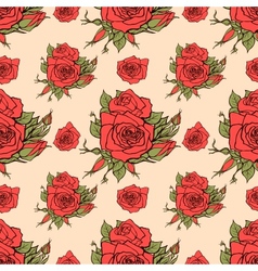 Rose seamless pattern Royalty Free Vector Image