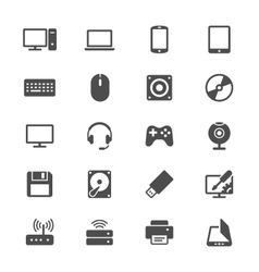 Computer icons thin Royalty Free Vector Image - VectorStock