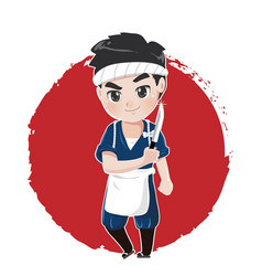 Sushi chef logo Royalty Free Vector Image - VectorStock