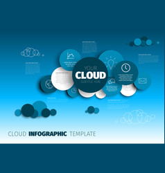 Cloud - infographic template Royalty Free Vector Image
