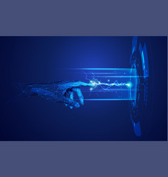 Futuristic hand Royalty Free Vector Image - VectorStock